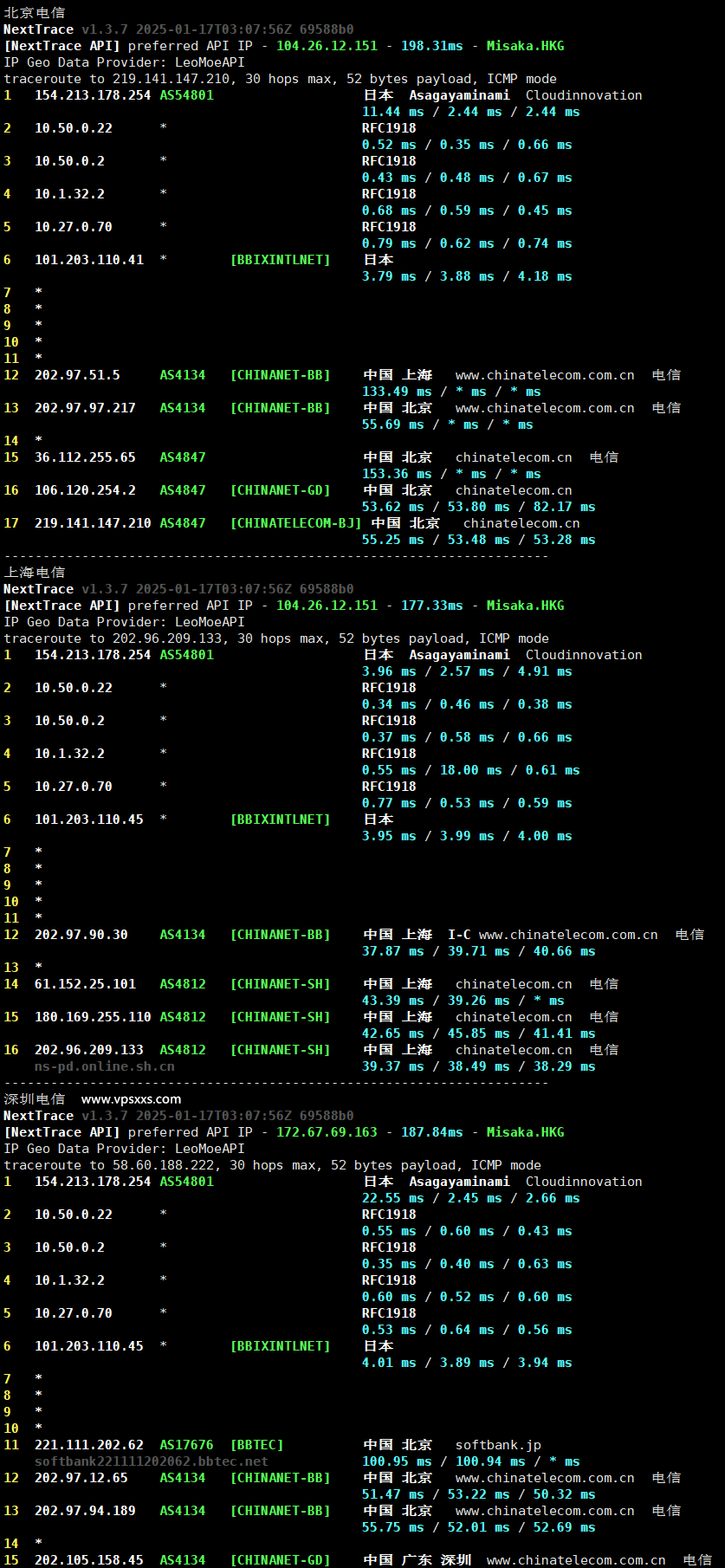Lightlayer日本BGP线路VPS测评：日本双ISP德国原生IP，三网跑满带宽往返直连（移动去程绕美国） - 4A评测