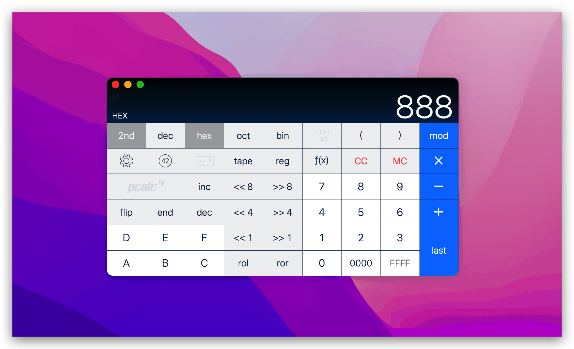 PCalc for Mac v4.9.3 科学计算器 - 4A评测